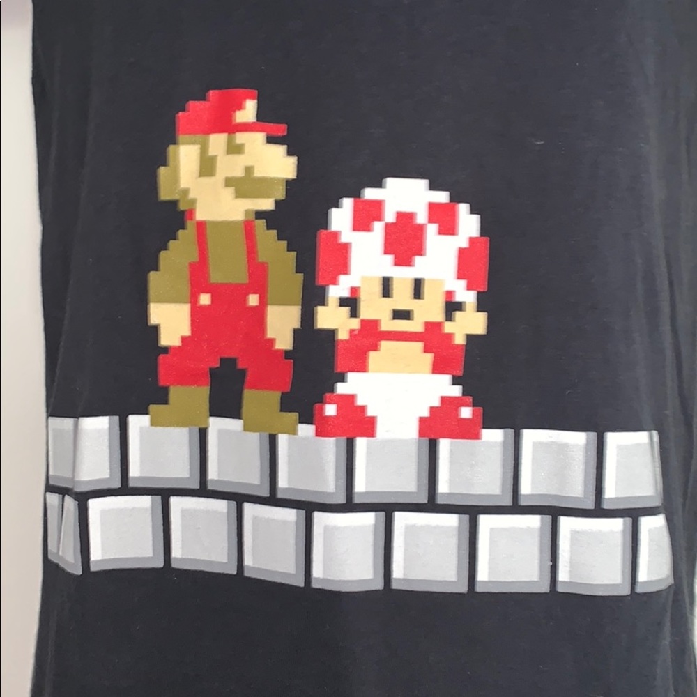 Super Mario Bros Small Mario & Mushroom T-Shirt - Gem